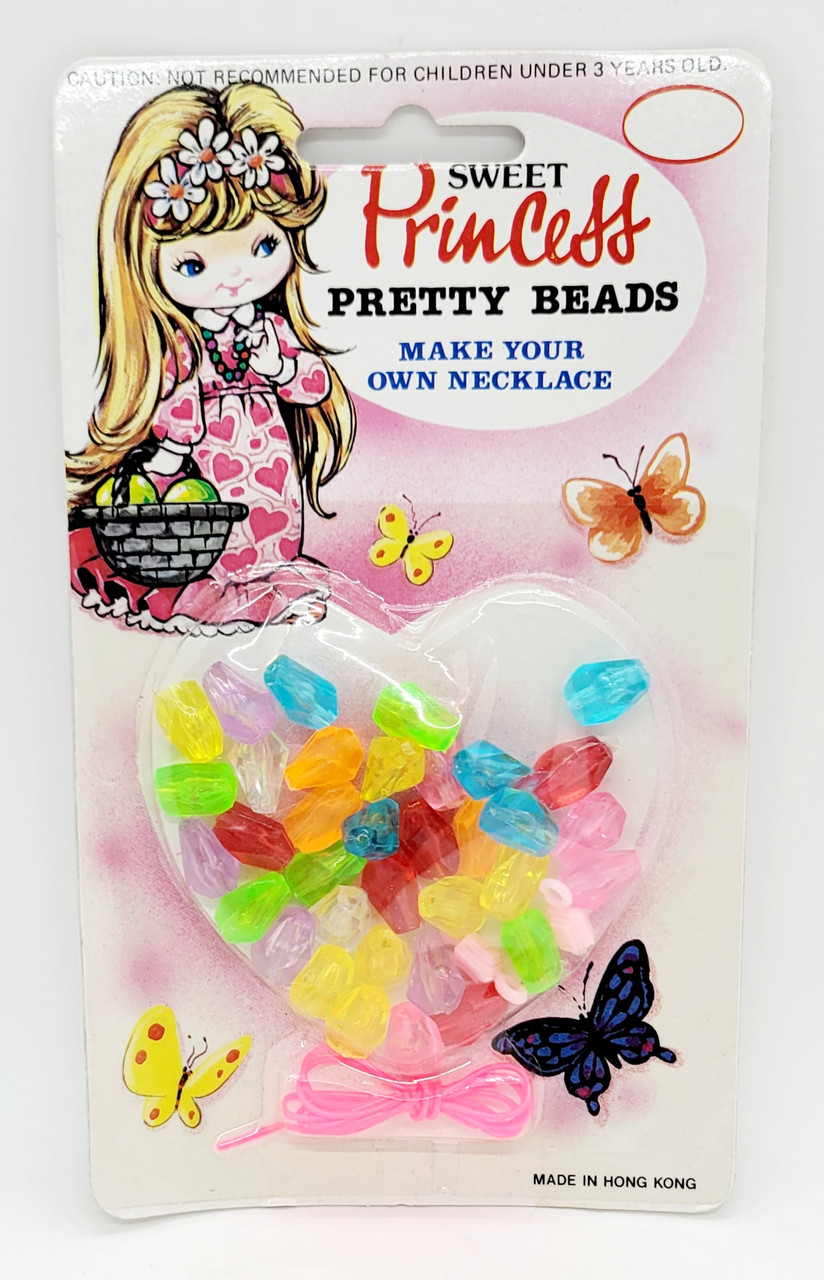 Vintage Sweet Princess Pretty Beads Kit Made in Hong Kong