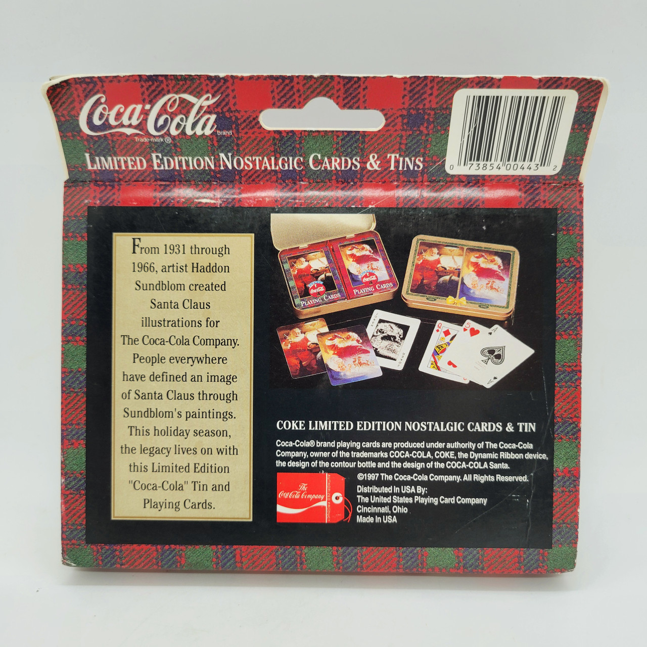 Coca-Cola 1997 Christmas 2 Decks of Santa Playing Cards in Collectible Tin.