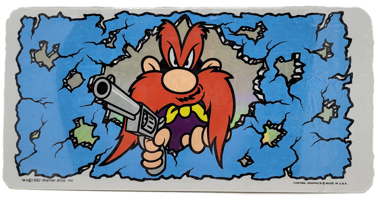 Chroma Graphics 1992 Warner Bros Yosemite Sam Vanity License Plate