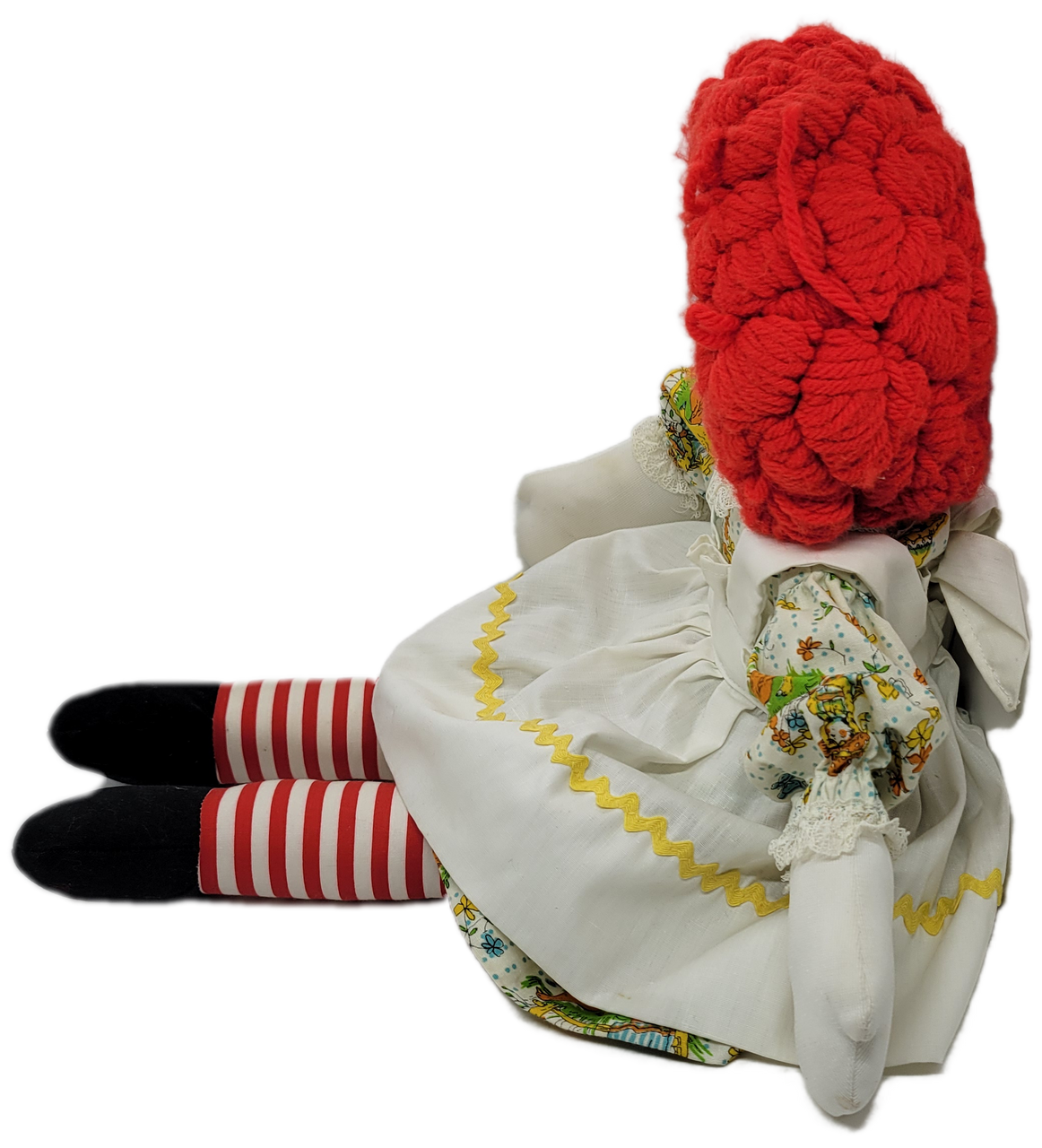 Vintage Raggedy Ann 20" Doll Wearing Girl with Dog Dress
