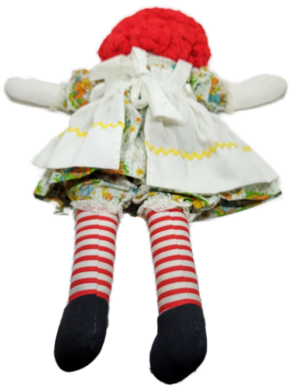 Vintage Raggedy Ann 20" Doll Wearing Girl with Dog Dress