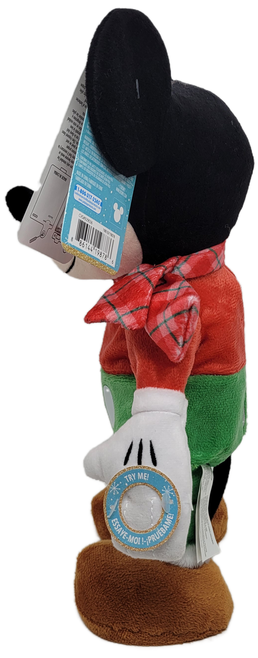 Buy Disney Caroling Mickey Mouse Animatronic Plush – 12" Tall & Jingle ...