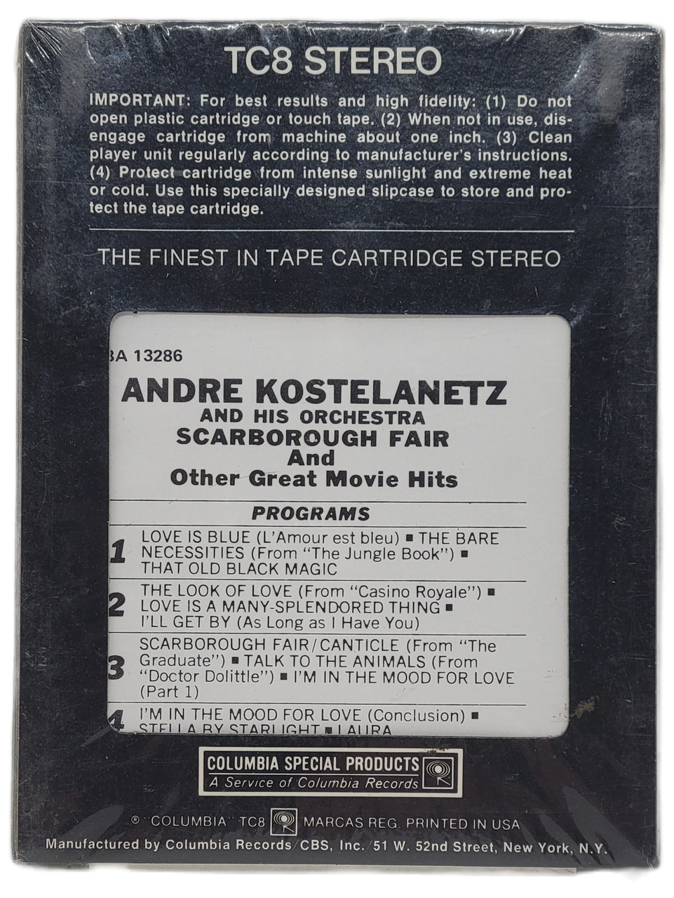 Columbia Special Products Andre Kostelanetz Scarborough Fair 8-Track ...
