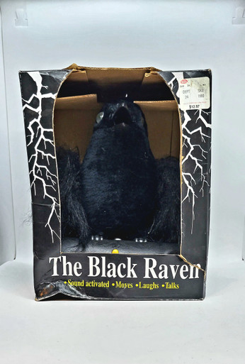 Vintage 1993 Gemmy Industries The Black Raven Animatronic Figure