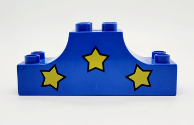LEGO DUPLO Brick 2 x 6 x 2 Arch Inverted Double with Three Yellow Stars ...