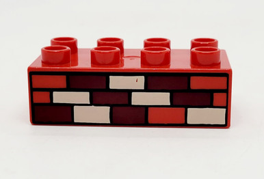 LEGO DUPLO Red 2 x 4 Brick with Brick Pattern