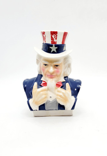 Vintage Uncle Sam Ceramic 6" Bank