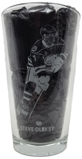 Labatt Blue AHL Hershey Bears Steve Oleksy Clear Pint Glass