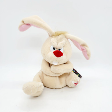 Idea Factory 1998 Meanies Series 2 Lucky The Rabbit Bean Bag Plush