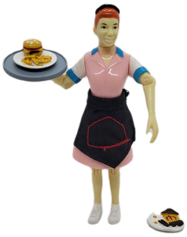 Accoutrements 2008 Waitress 5" Action Figure Toy (LOOSE)