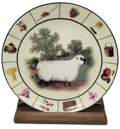 Formalities by Baum Bros Barnyard Collection Sheep 8" Collector Plate