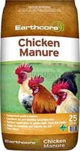 Earthcore Chicken Manure 25Lt - Harmony Garden Centre