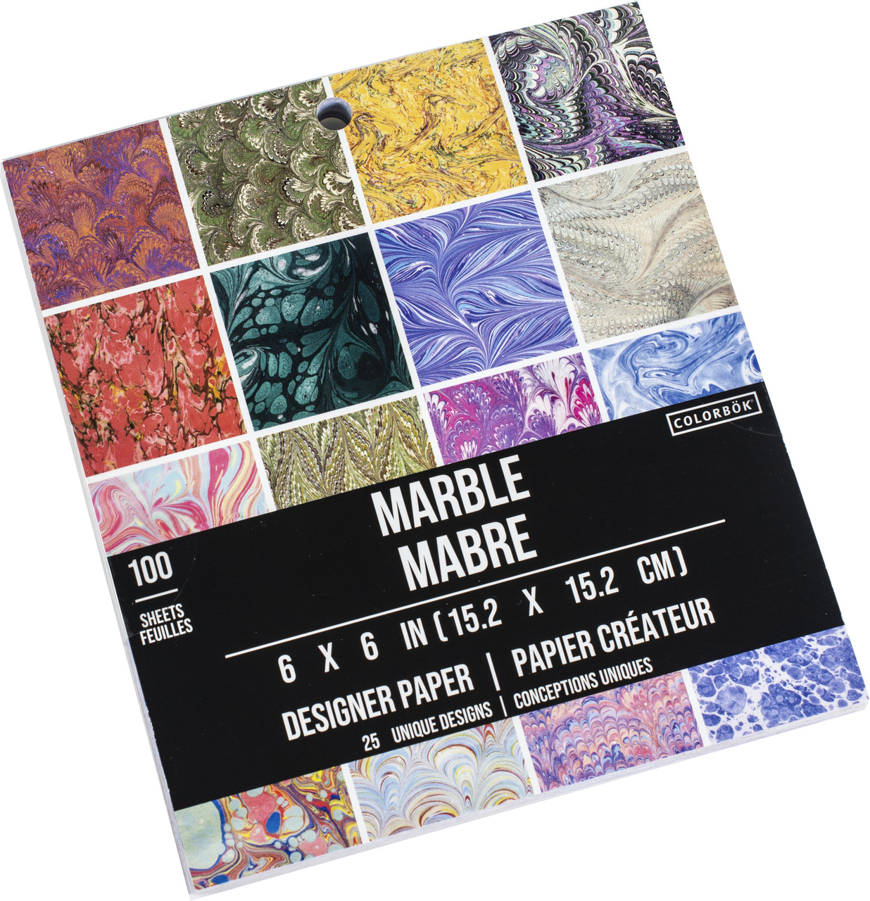 Colorbok Designer Paper 6"X6"-Marble - 74105BL - GettyCrafts