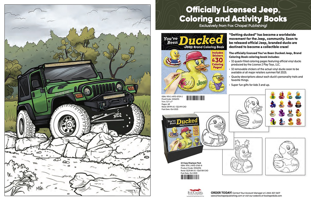 Ducked Jeep Brand Coloring Book-Softcover - 5A003CN6-1H8YT - GettyCrafts