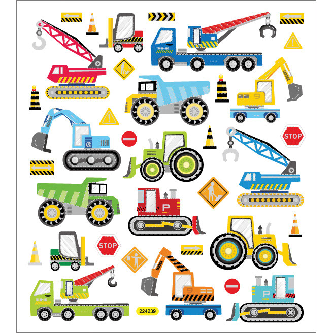 Sticker King Stickers-Construction SK129MC-4292 - GettyCrafts