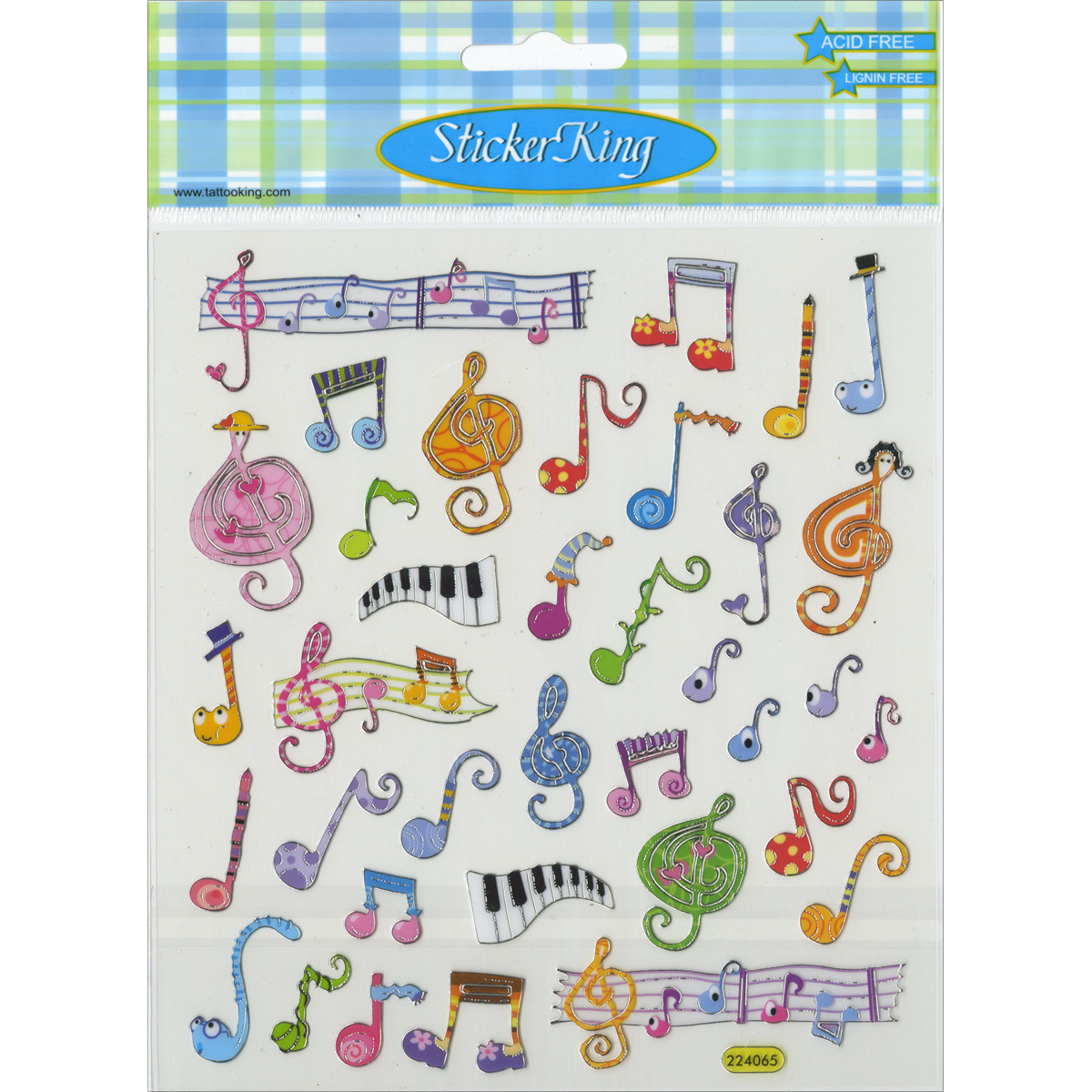 Sticker King Stickers-Music Notes SK129MC-475 - GettyCrafts