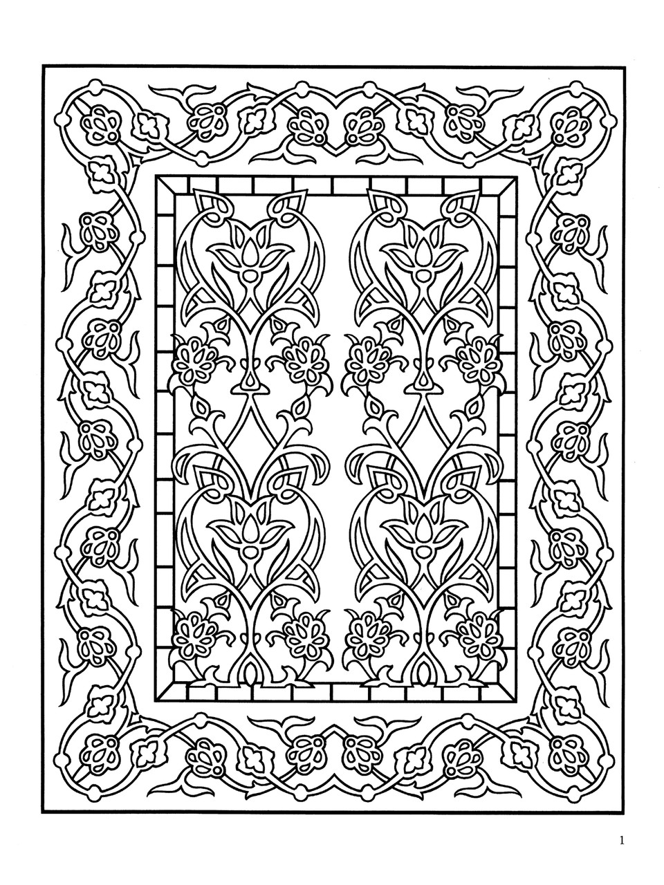 persian carpet coloring pages