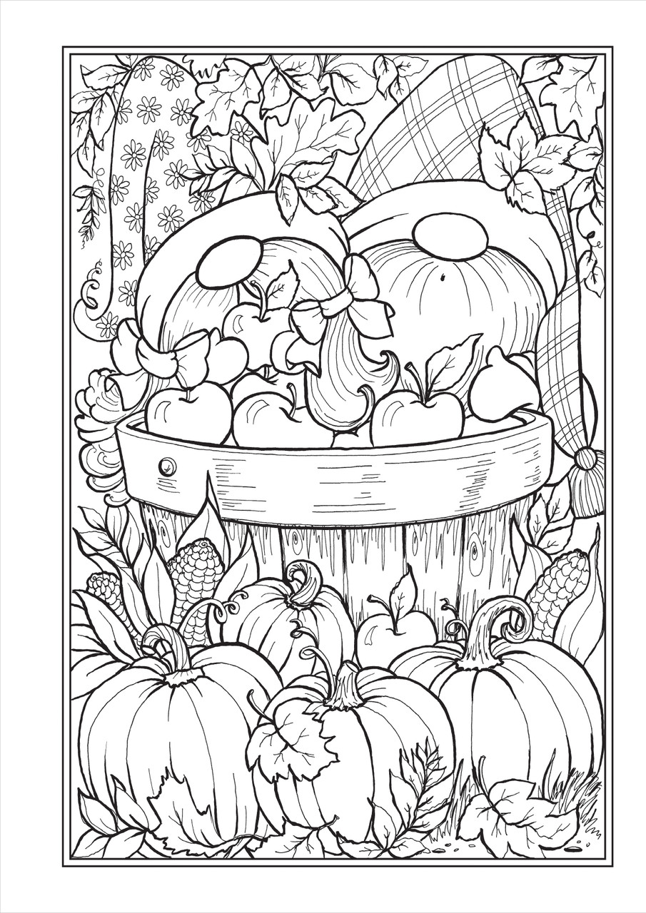 gnome coloring pages fall