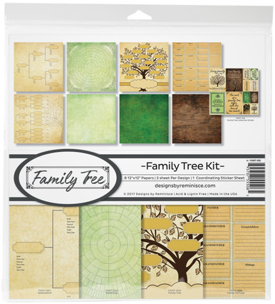 3 Pack - Reminisce Collection Kit 12"X12"-Family Tree - FAMT200 ...