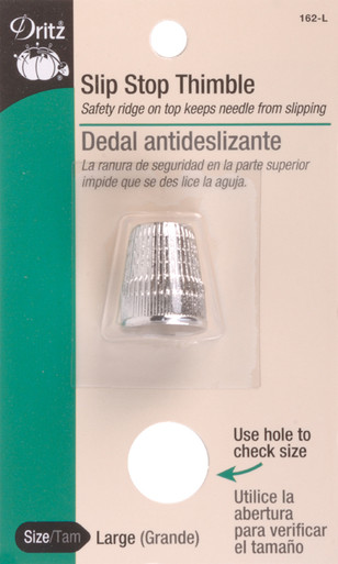 6 Pack - Dritz Slip-Stop Thimble-Large - 162-L - GettyCrafts