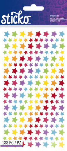 Sticko Stickers-Tiny Glitter Stars - 5201433 - GettyCrafts