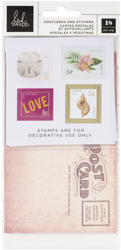 Heidi Swapp Art Walk Postcards & Stamps 18/Pkg- - HS315369 - GettyCrafts