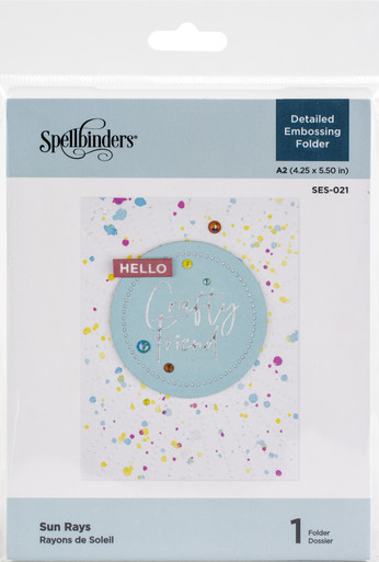 Spellbinders Embossing Folder-Sun Rays SES021 - GettyCrafts