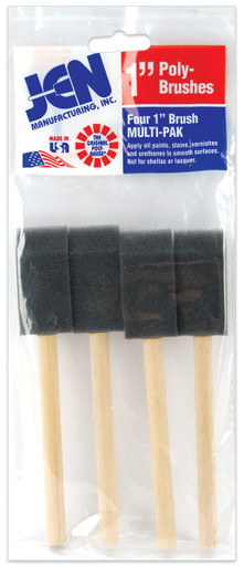 JEN Poly-Sponge Brushes 4/Pkg-1" Width 001 - GettyCrafts