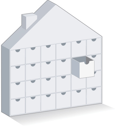 Doodlebug Advent Calendar House-Chipboard - DB8338 - GettyCrafts