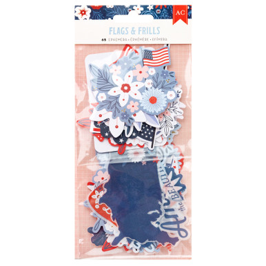 3 Pack - American Crafts Flags And Frills Ephemera Die-Cuts 65/Pkg-Gold ...