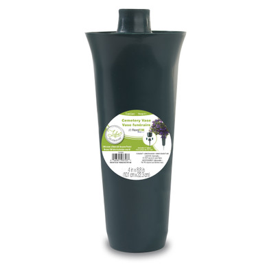 FloraCraft Cemetery Vase With FloraFoM Bulk Pack-4"X8.8" Plastic ...