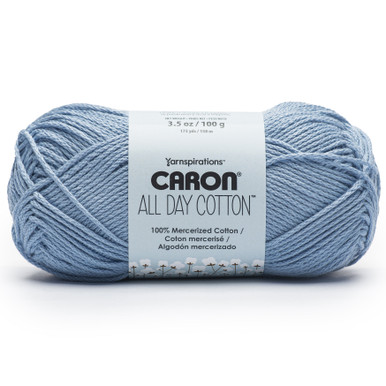 Caron All Day Cotton Yarn-Eyes Blue - 5A002G8W-1GHT5 - GettyCrafts