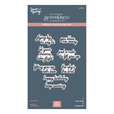 Spellbinders PressPlate & Die Set By Simon Hurley-Soaring Sentiments ...