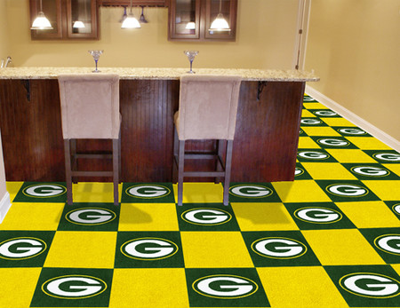 Floor Mats - FanMats - NFL - Green Bay Packers Carpet Tiles 18"x18" tiles