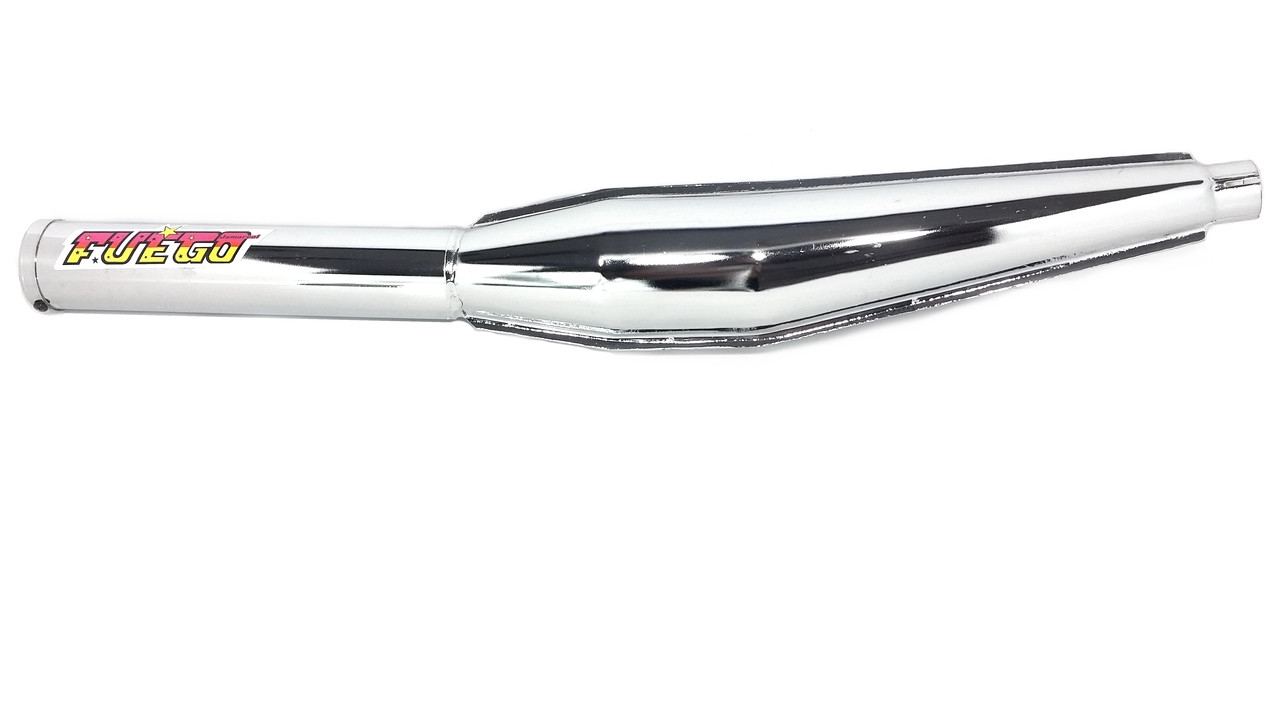 Universal Moped Exhaust 28mm Chrome Moped Division