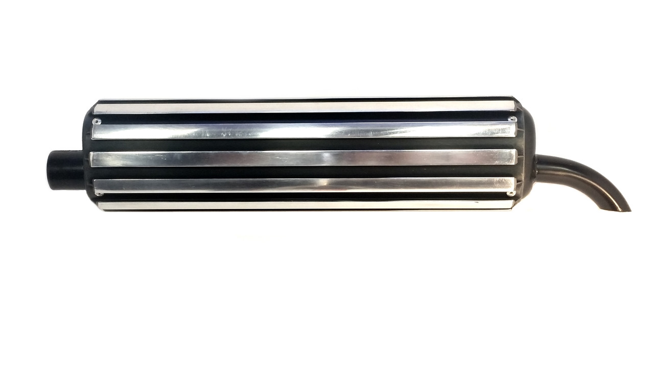 Cyborg Exhaust Moped Silencer Baffle Black And Chrome Moped Division