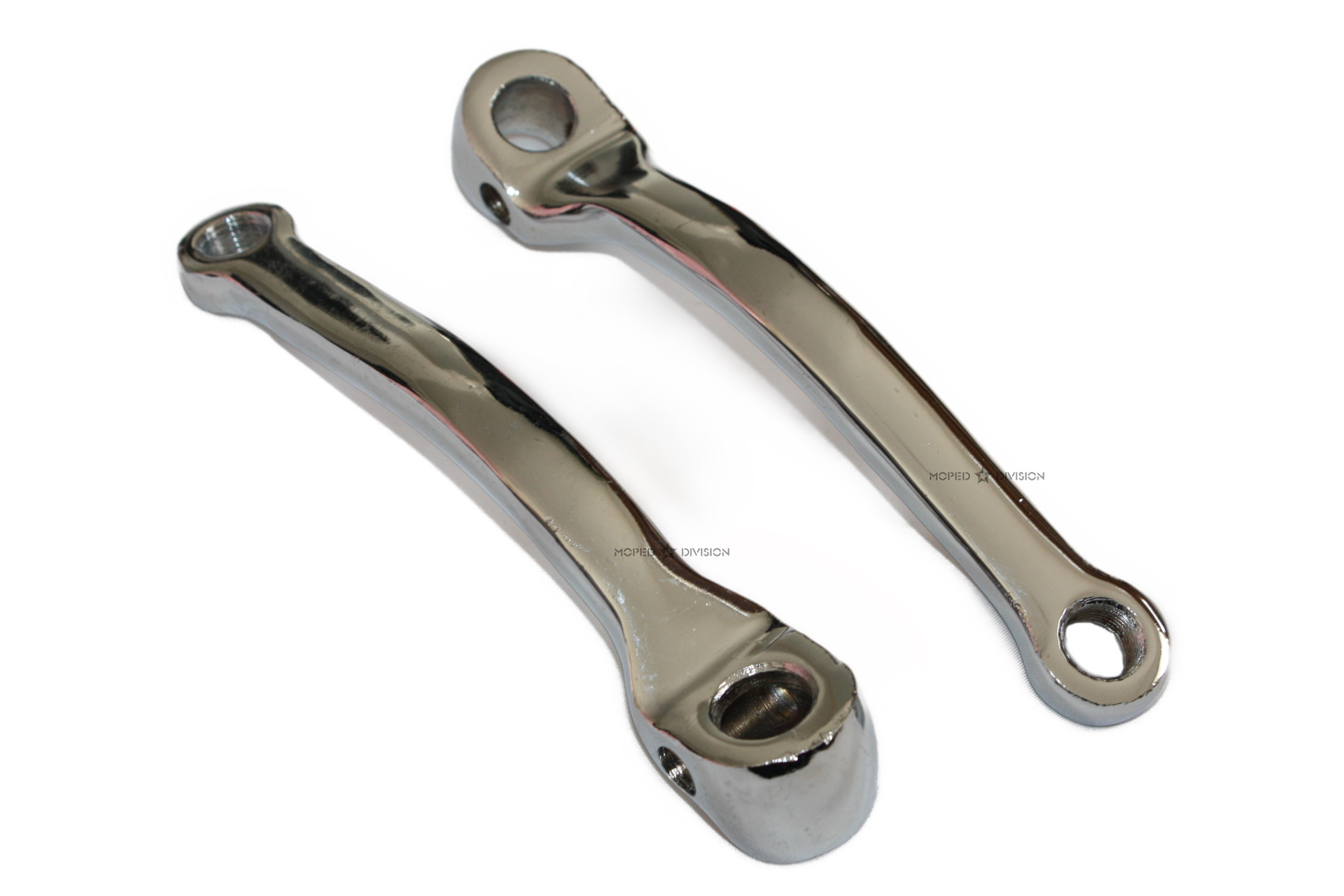 Universal Chrome Moped Pedal Arms Pair 180mm Moped Division