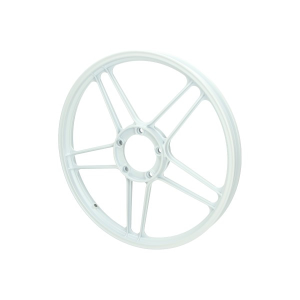 Puch 17" 5 Star Mag Wheel, White - Bare - Moped Division