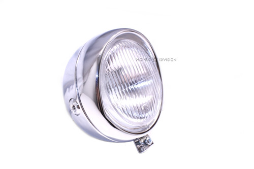 5 Round Chrome Headlight Moped Division