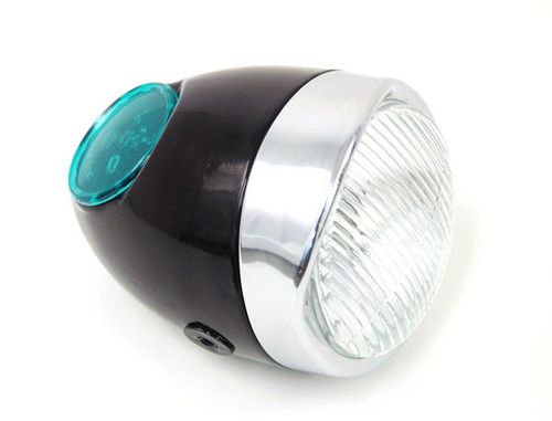 Black Euro Style Headlight Moped Division
