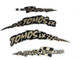 NOS Tomos Original Top Tank LX Decal Set - Black and Gold - Moped Division