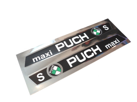 Puch Maxi S Moped Tank Decal Set - Chrome - Moped Division