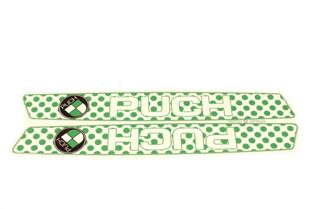 Puch Tank Decals Set - Green Dots Design - Moped Division