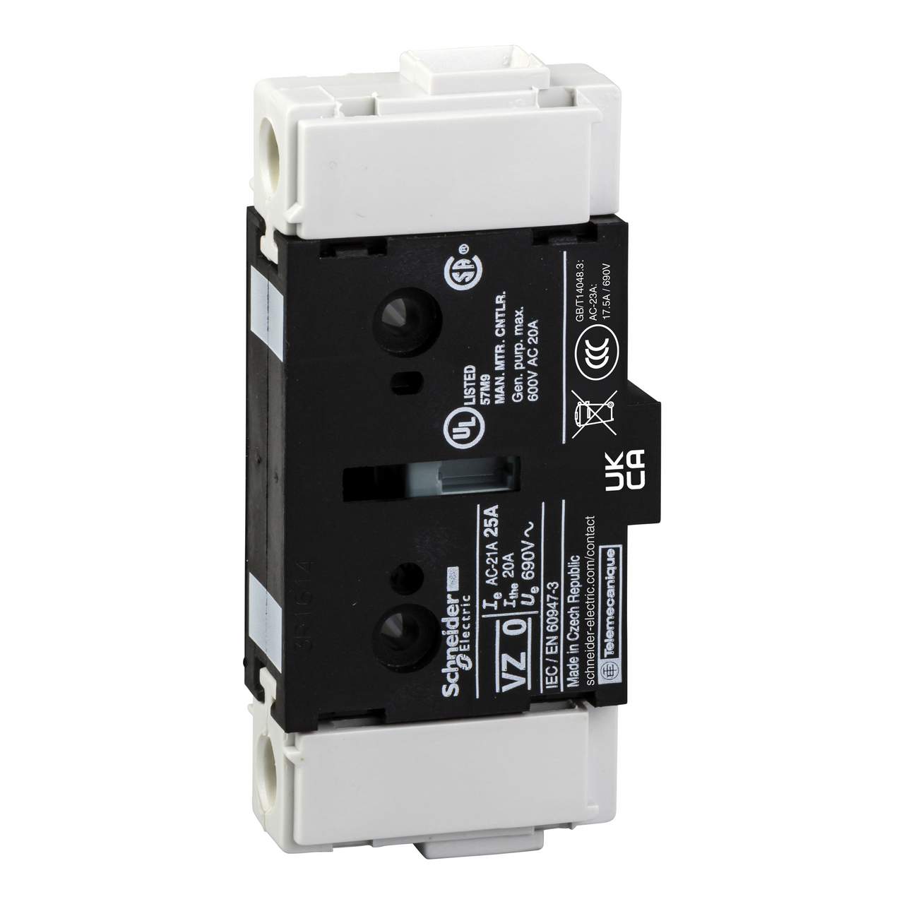 Schneider Electric Additional pole,TeSys Control,20A,for V01