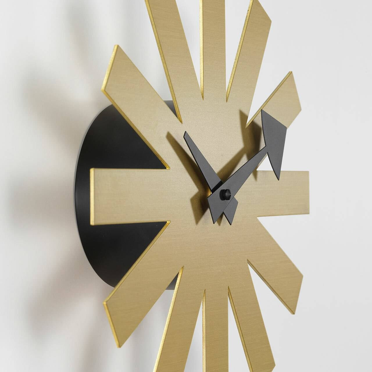 George Nelson Asterisk Clock by Vitra | Black / Brass Modern Clock