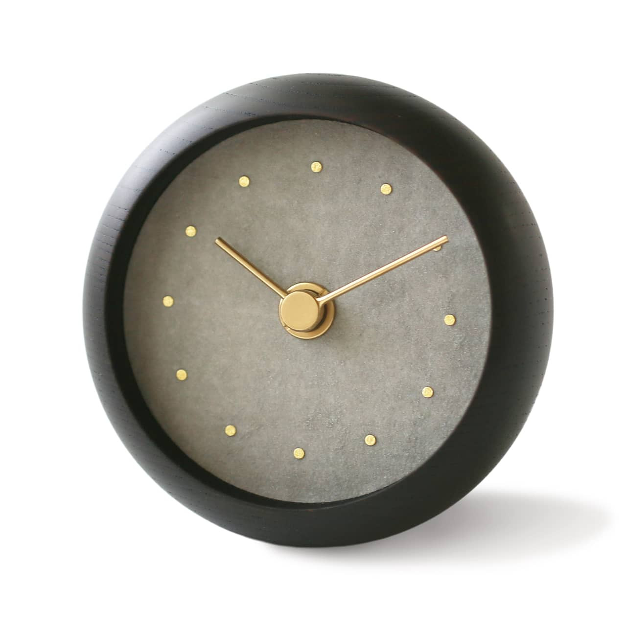 C-Brain Hanamokko Usuzumi Table Clock | Light Ink, Obsidian | US Retailer