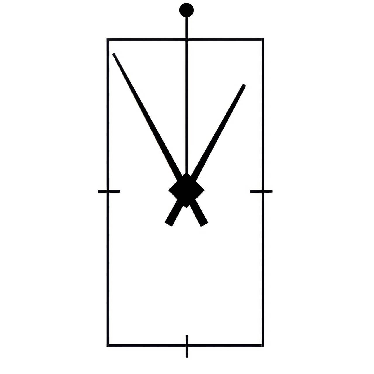Rettangolo V (Vertical Rectangle) Clock