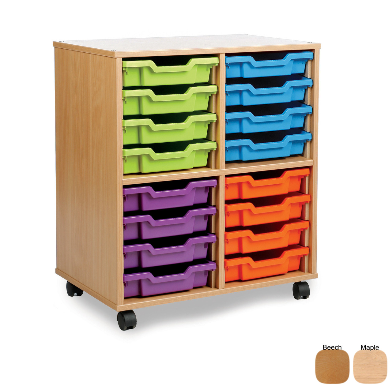 Monarch Allsorts Stackable Storage Unit with 16 Shallow Monarch Trays ...