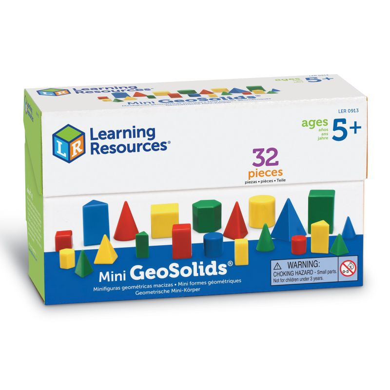 Learning Resources Mini Relational GeoSolids (Set of 32) - Supplies for Schools