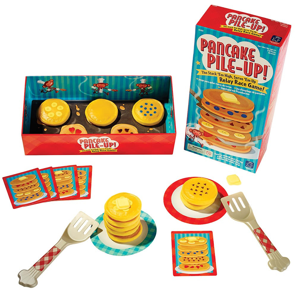 Learning Resources Pancake Pile-Up! Matching Relay Race Game - Supplies ...